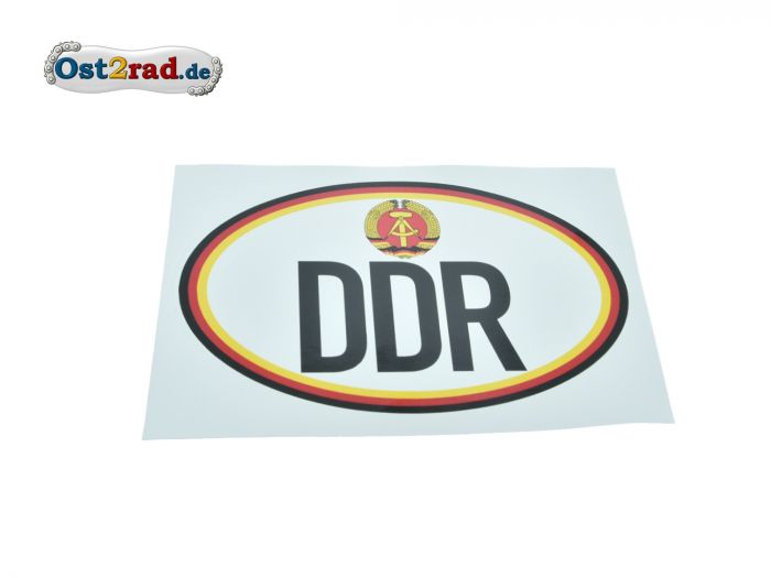 Ost2rad.com - Aufkleber oval DDR mit Wappen