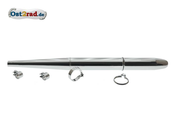 Ost2rad.com - Auspufftopf inkl. Schellen - Blech 1,5mm und größerer ...