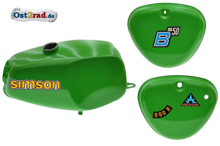 Ost2rad.com - Büffeltank S50 S51 Simson Hochtank Gelb Grün