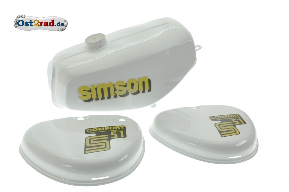 Ost2rad.com - 2.WAHL Tank Set weiß S51 S70 ComfortWhite, versiegelt ...